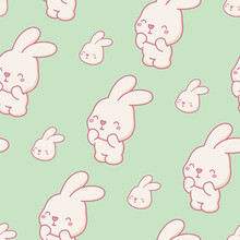 Green Background With Rabbit Free Stock Photo - Public Domain Pictures