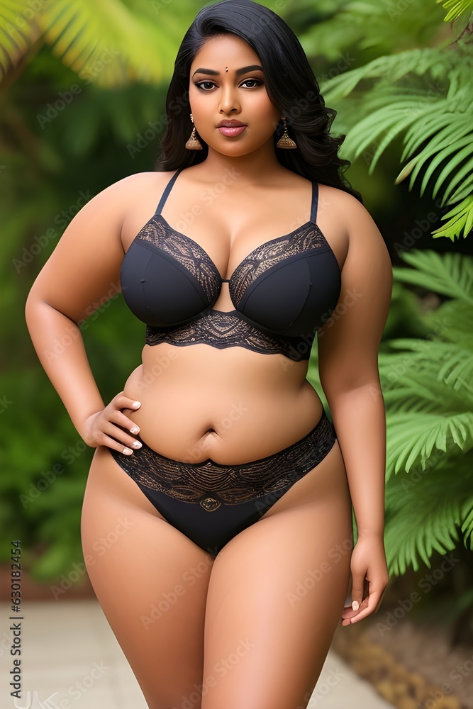 Chubby Thick Black Woman | Plus-Size Beauty, Empowering Body Positivity, Proud of Curves, Strong ...