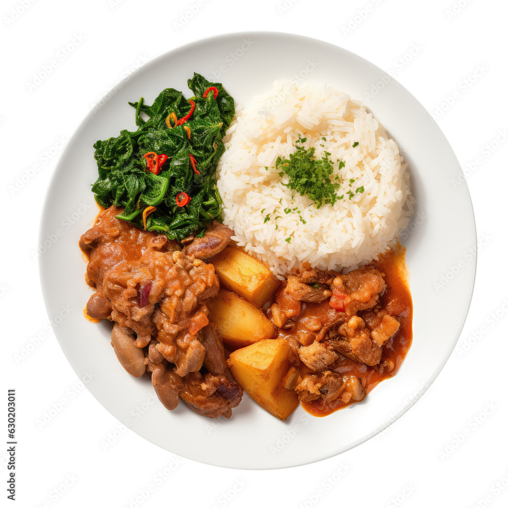 Foto de Stock Chakalaka South African Cuisine On White Plate On ...