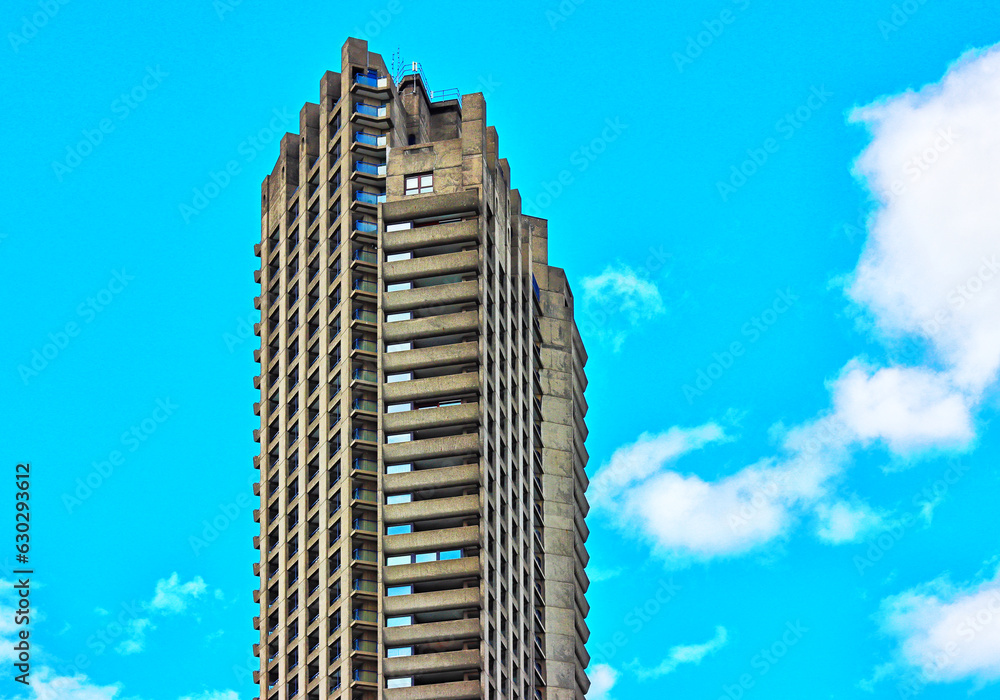 Brutalist Architecture Of Barbican Estate Exteriors: Lauderdale Tower ...