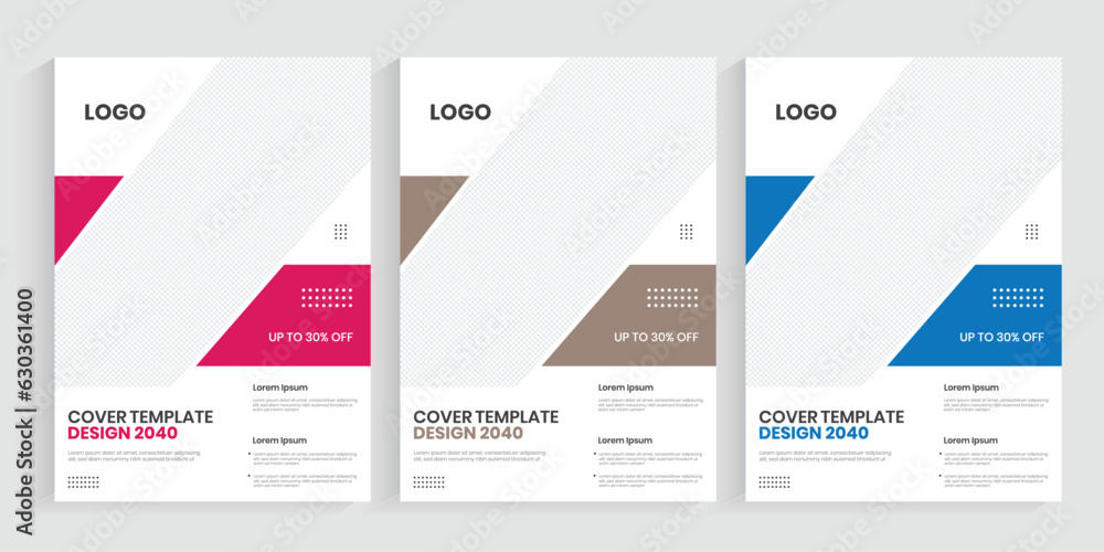 Brochure template a4 front page graphics layout, corporate portfolio ...