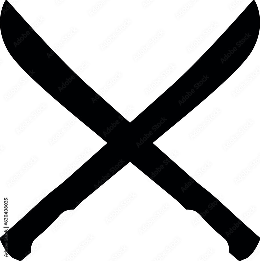 Cross Machete SVG Cut File for Cricut and Silhouette, EPS Vector, PNG ...