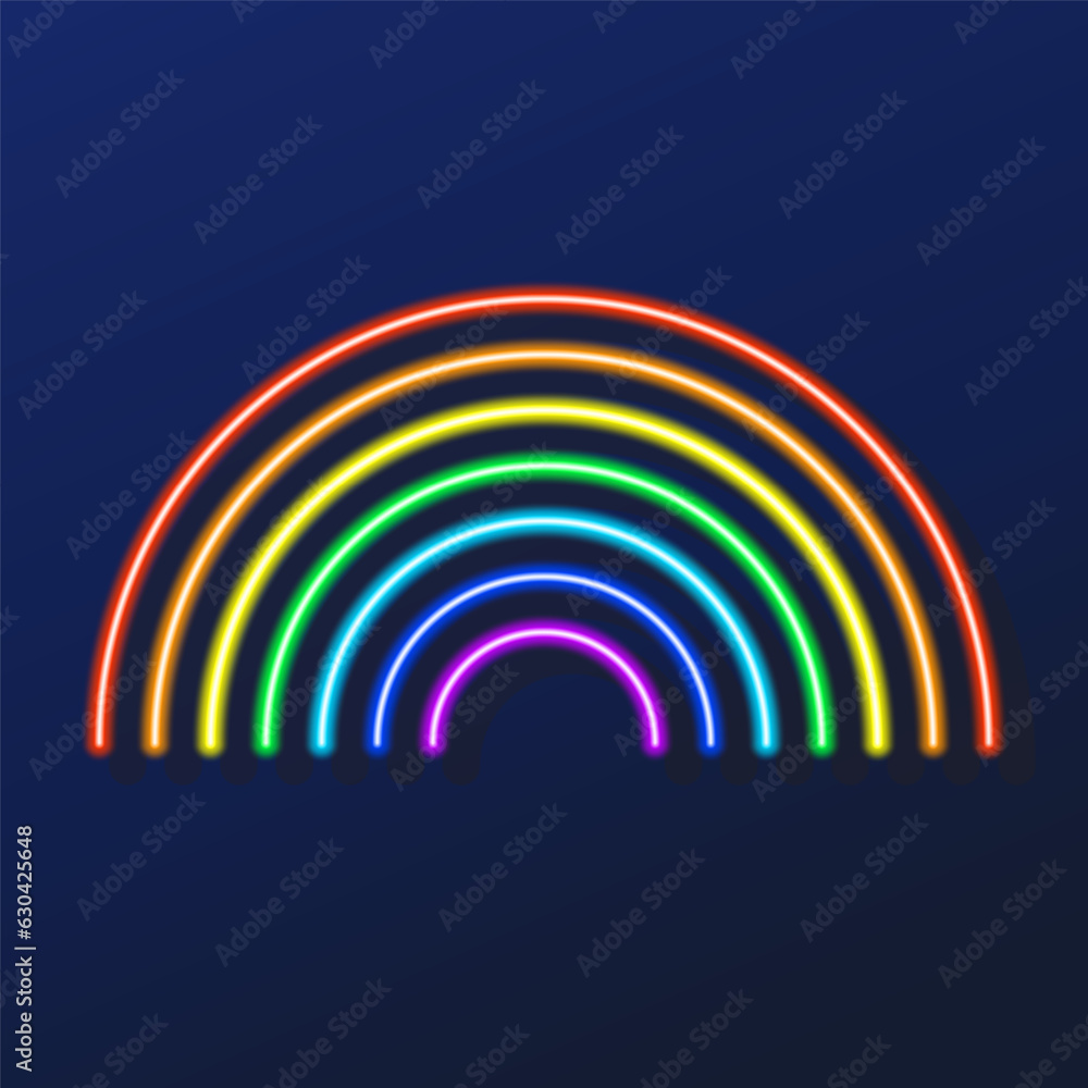 rainbow neon sign, modern glowing banner design, colorful modern design ...