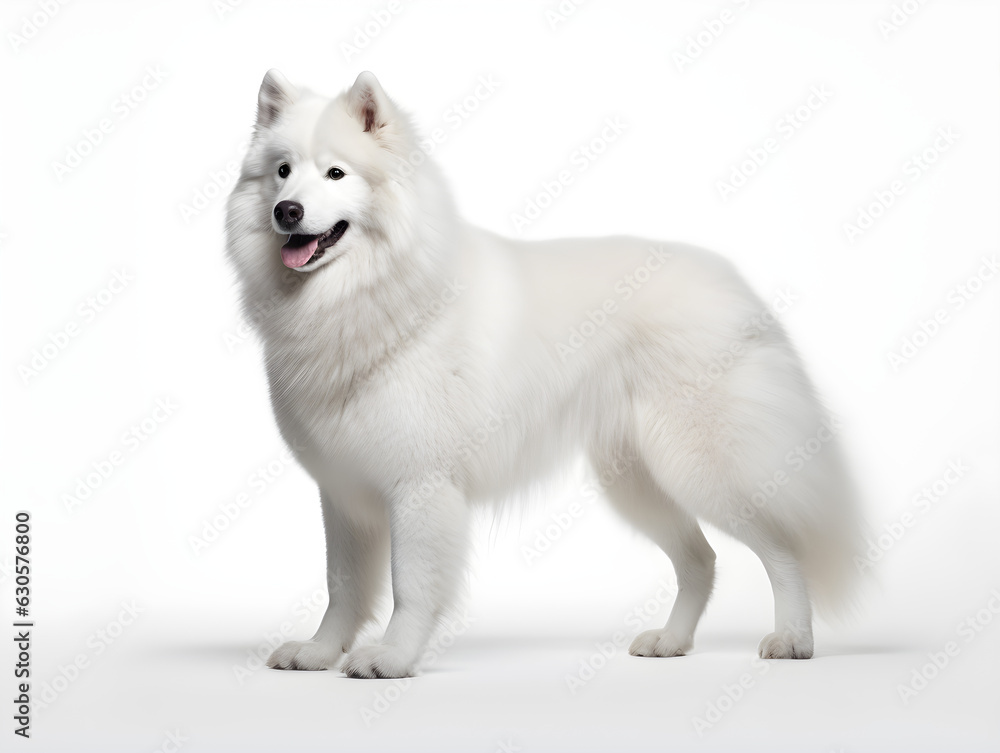 The Samoyed is a medium-sized dog with a thick, white double coat. They ...