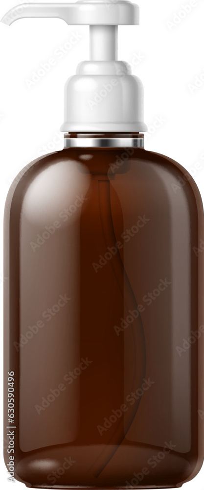 Realistic cosmetics product bottle isolated 3d vector mockup. Sleek ...