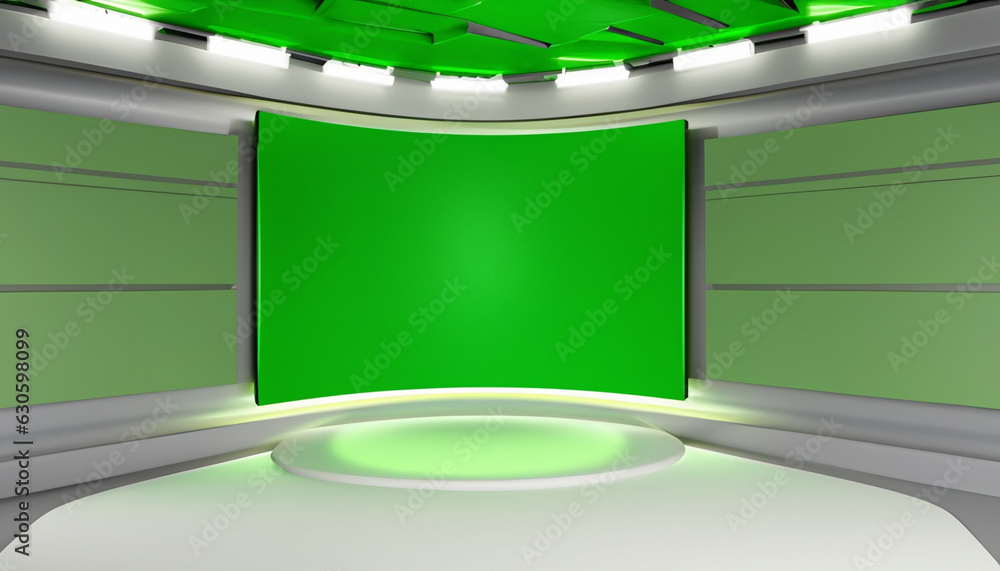 Virtual TV Studio, News Set background, virtual green Screen, virtual ...