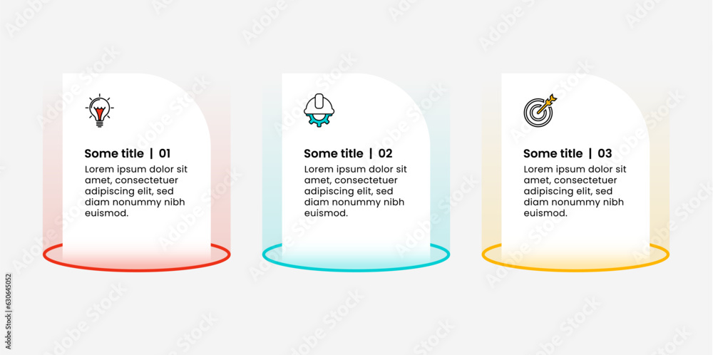 Infographic template. 3 banners with icons and text Stock Vector ...