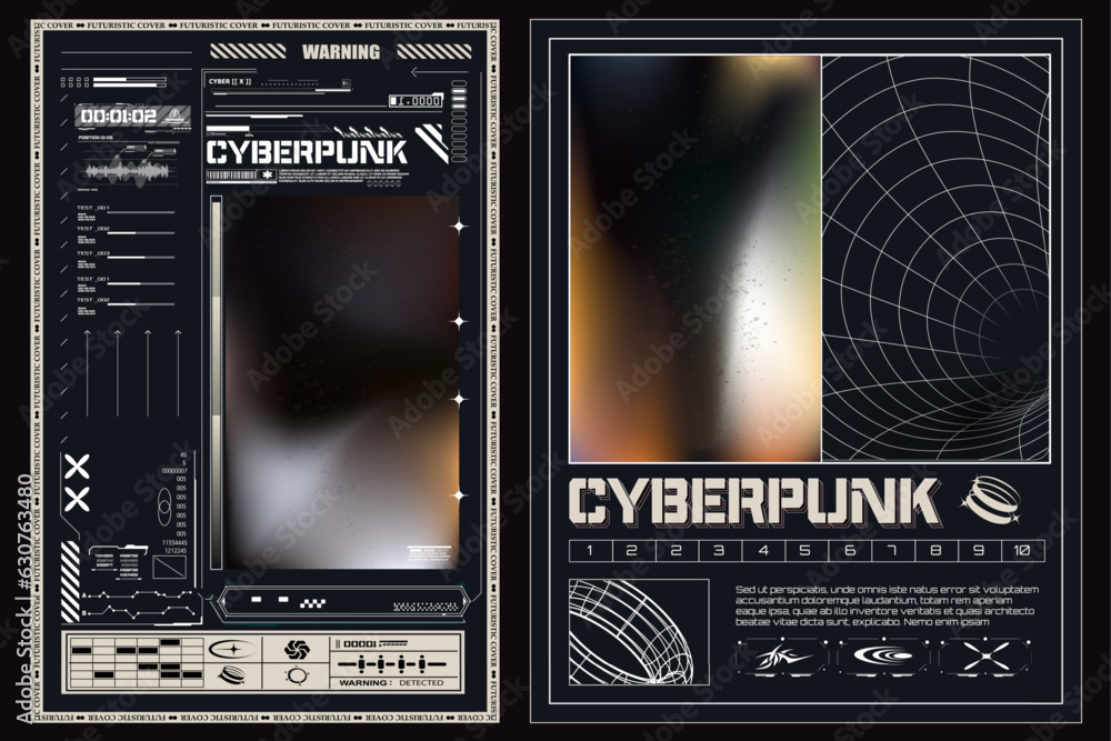 Безымянный-1BBBSet of retro futuristic posters with HUD elements ...
