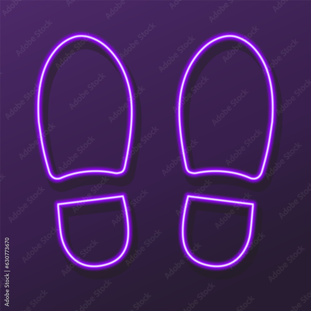 shoe track neon sign, modern glowing banner design, colorful modern ...