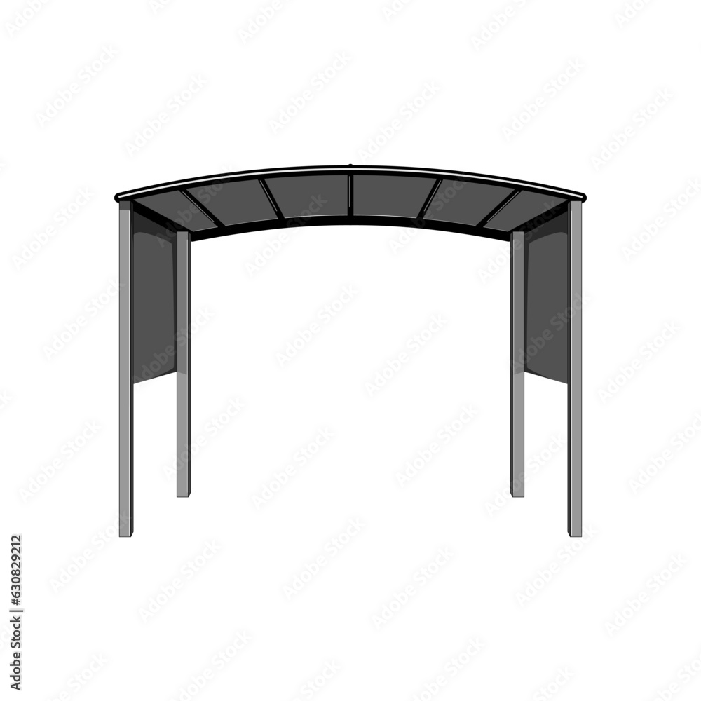 outside pergola patio cartoon. house window, building sky, blue ...