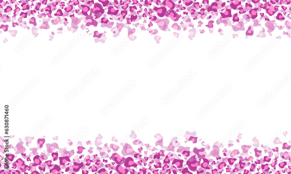 Pink Leopard Print Frame Cheetah Border Background Leopard Falling ...