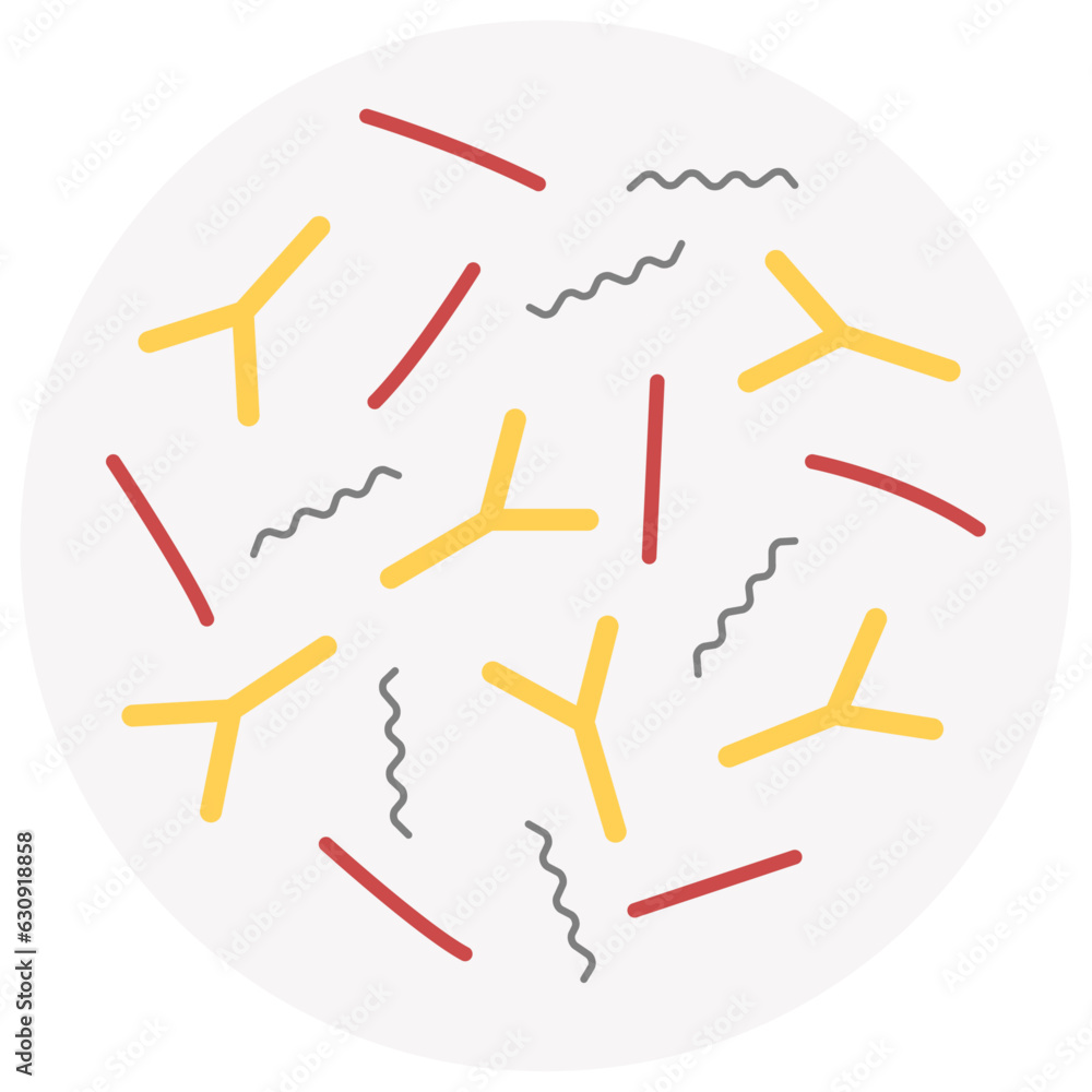 Bacteria and virus Laboratory icon. Colorful variety of microorganisms ...
