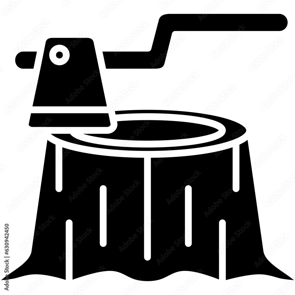 Deforestation Icon. Felling Tree Wood Symbol Stock Illustration. Vector ...