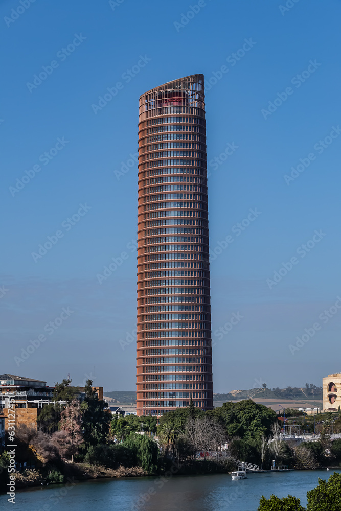 Sevilla Tower (completed in 2015), tower is 180.5 meters tall and has ...