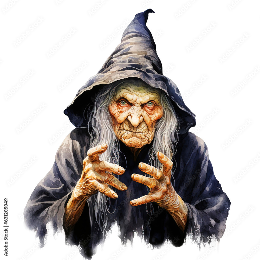 Old Hag Halloween witch, Halloween Witch Elements Clipart isolated on ...