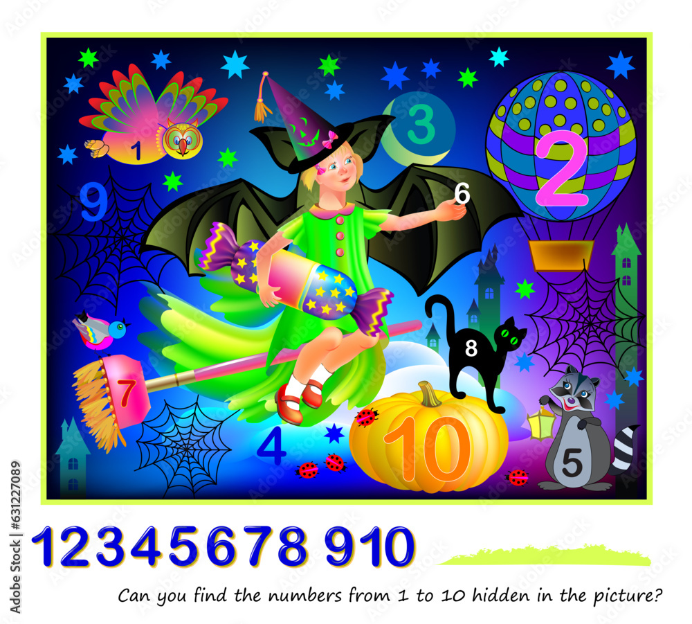 Logic puzzle game. Math education for young children. Can you find the ...