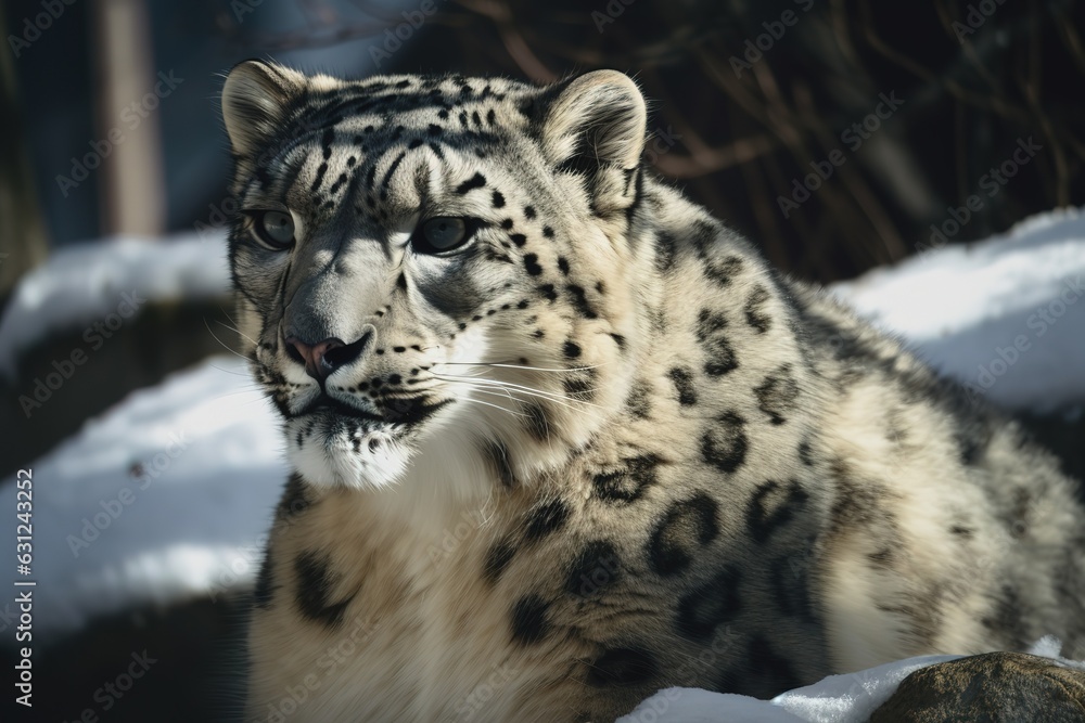 A mysterious and elusive Snow Leopard prowling through the mountains ...