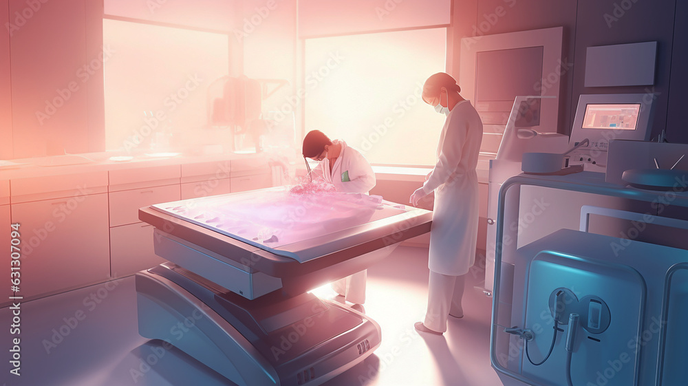 Future innovative digital lab diagnostic test in a high-tech medical ...