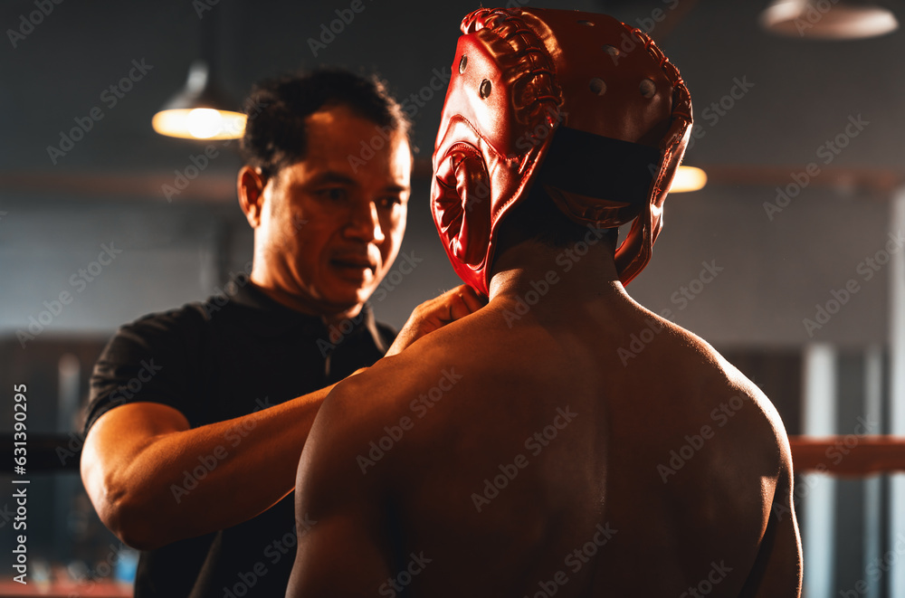 Referee explain rules and make preparation before give signal for the ...