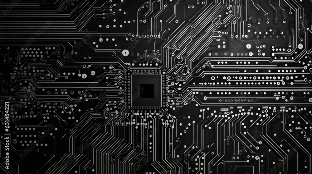 Circuit board. Motherboard digital chip. Tech science background ...