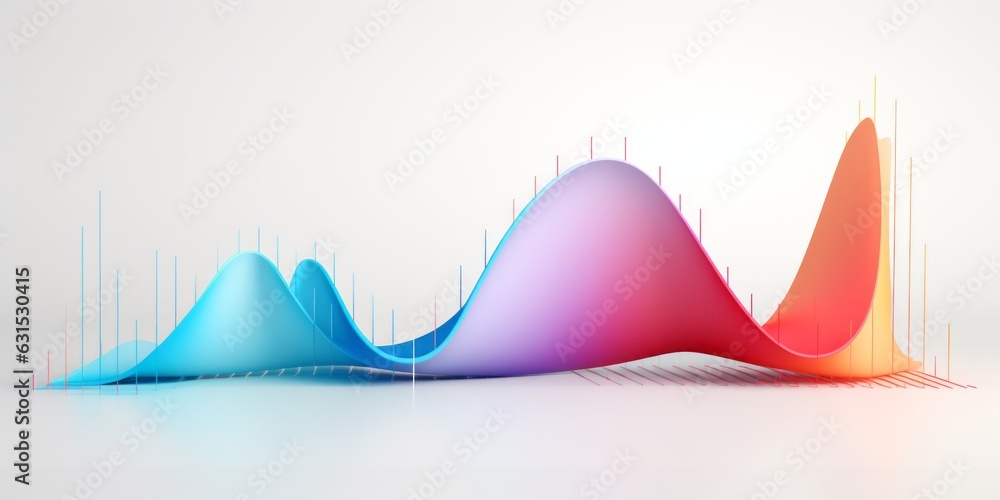 chart glassmorphism aesthetic 3d, infografía de crecimiento Stock ...