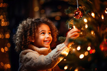 Little Girls Christmas Wreath Free Stock Photo - Public Domain Pictures