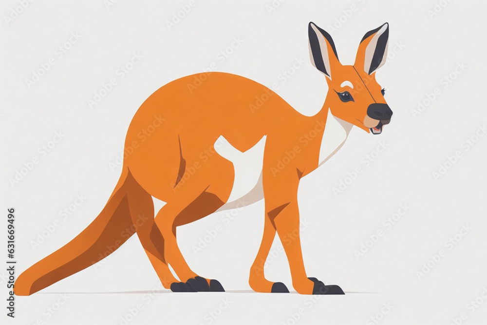 Illustration of kangaroo cartoon vector design Stock Photo | Adobe Stock