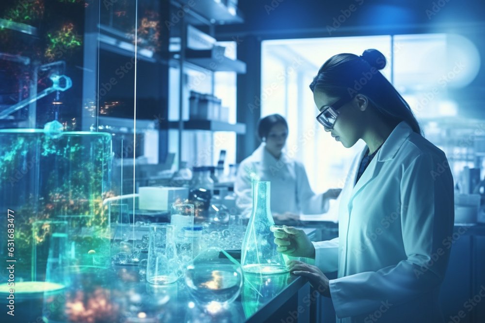 Scientists are experimenting Genetic research and Biotech science Human ...