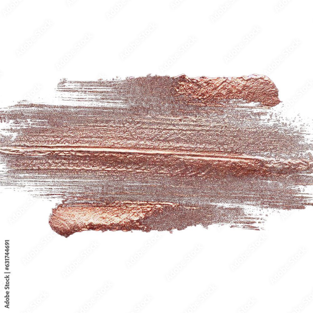 Rose gold paint brush smear stroke. Abstract gold glittering textured ...