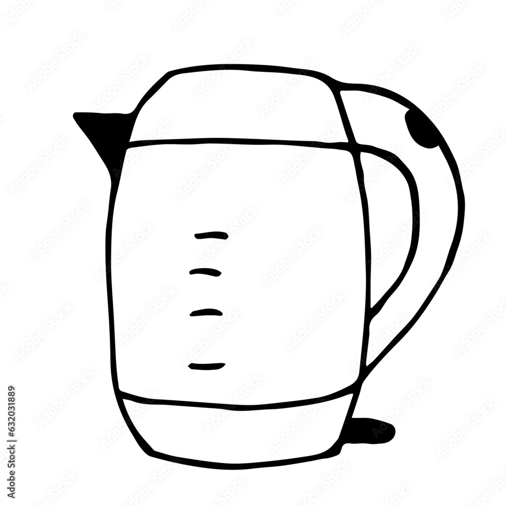 Electric glass teapot. Kitchen equipment, water heating, crockery ...