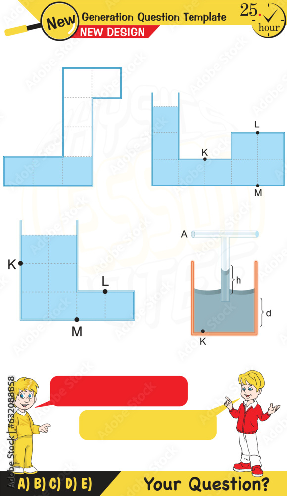 Vector de Stock Physics, pressure and lifting force, archimedes ...
