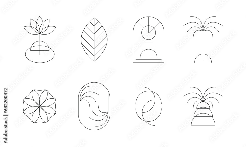 Vector de Stock Astral groovy boho vector elements poster clipart wall ...