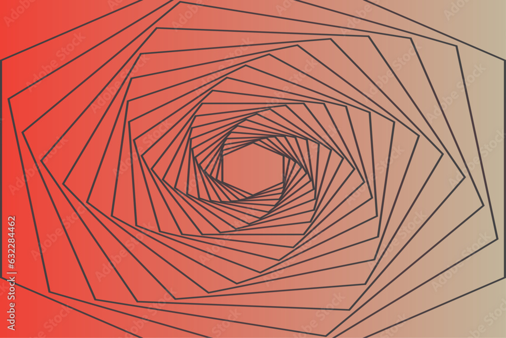 Abstract geometric banner. Swirling lines on a gray background. Whirl ...