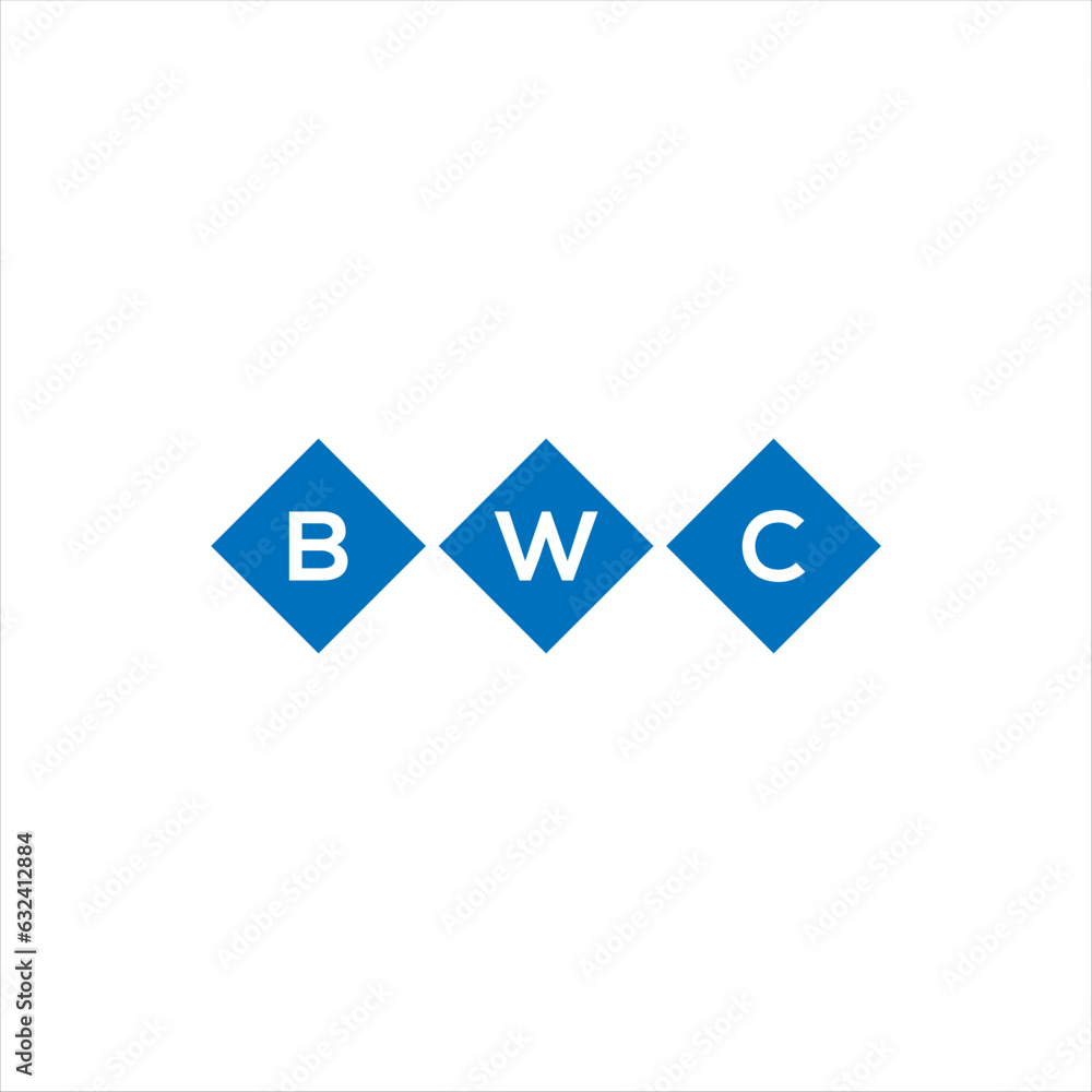 BWC letter technology logo design on white background. BWC creative ...