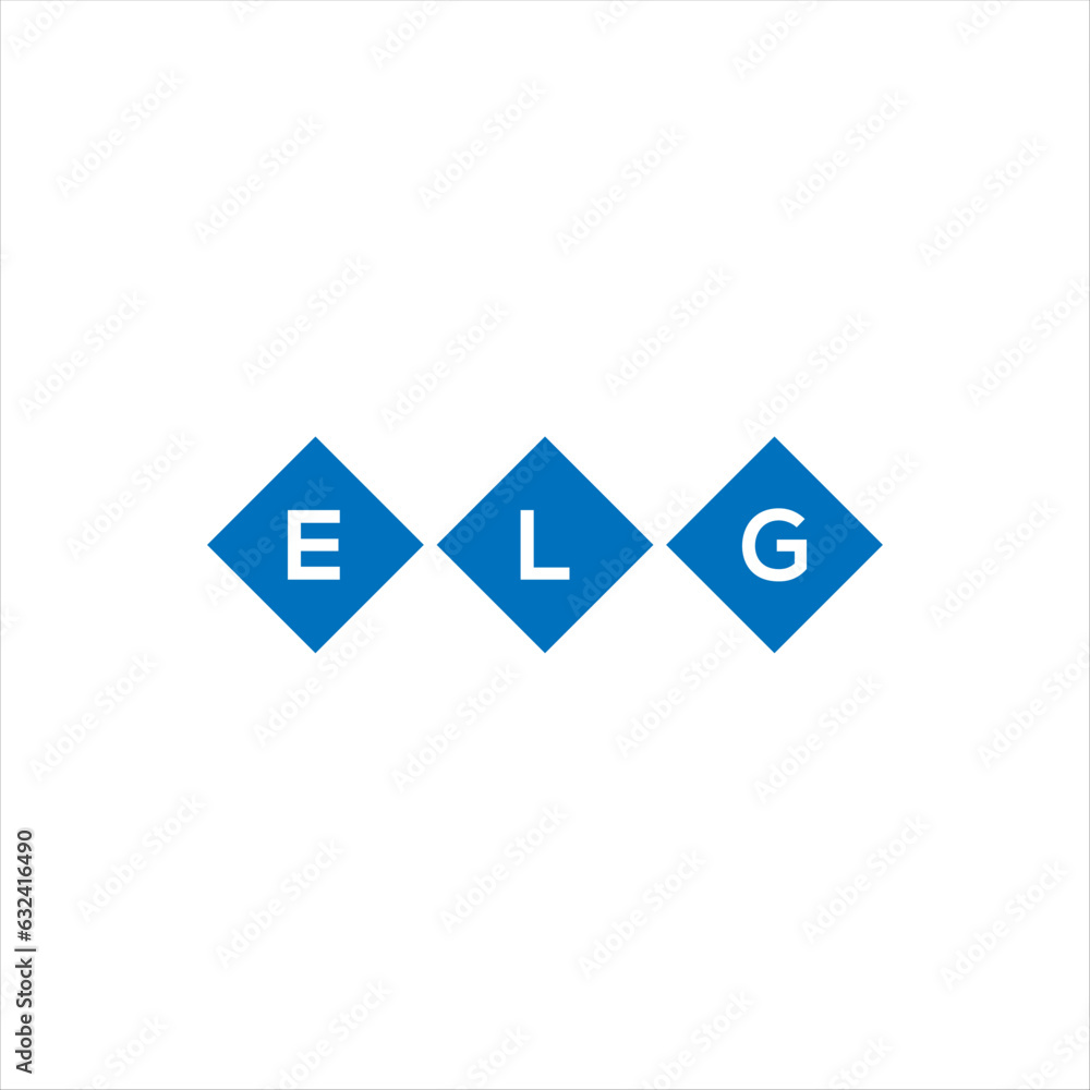 ELG letter technology logo design on white background. ELG creative ...