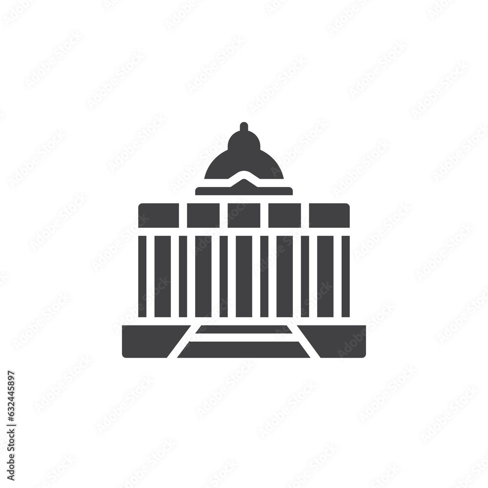 Palace building vector icon Stock Vector | Adobe Stock