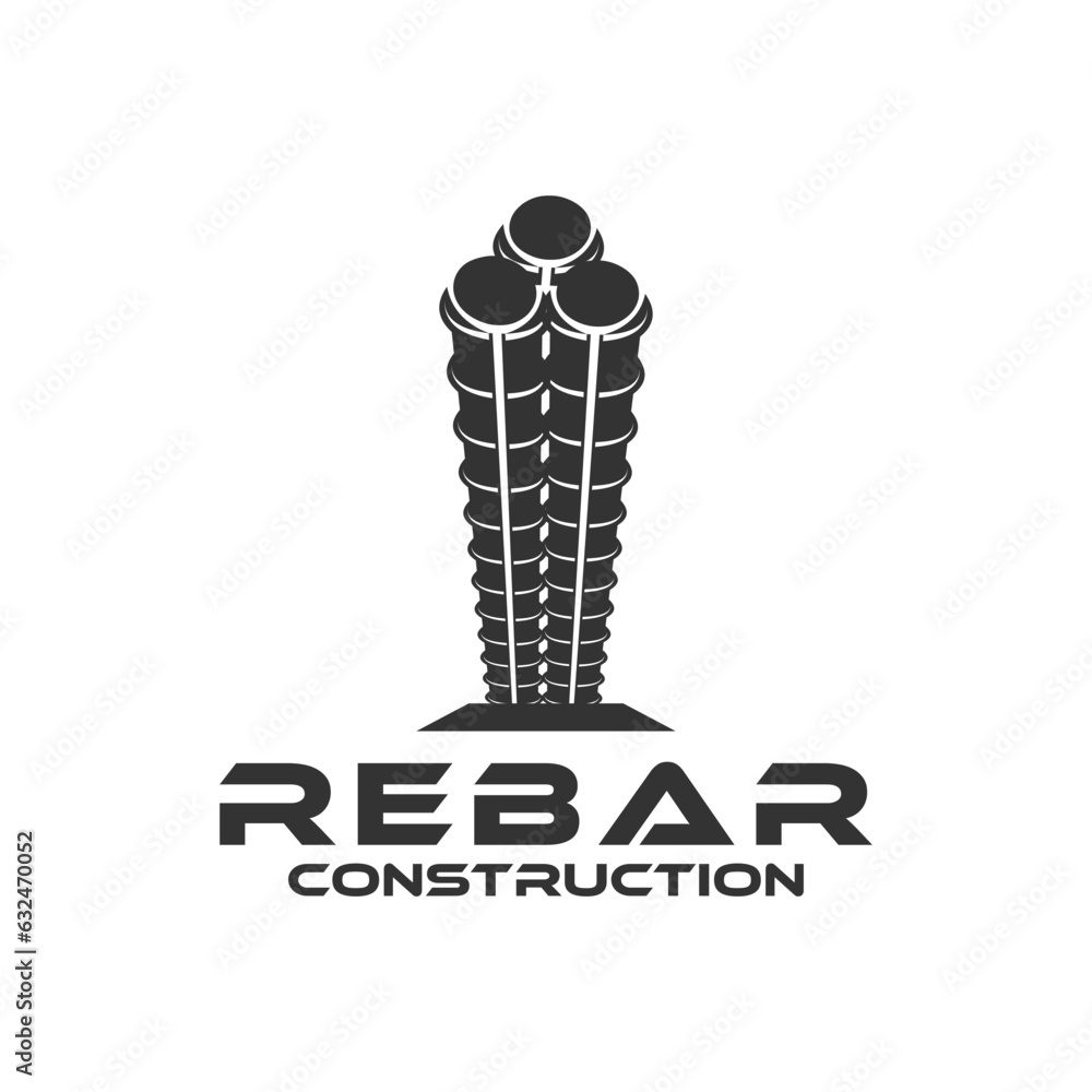 rebar concrete construction logo design Stock Vector | Adobe Stock