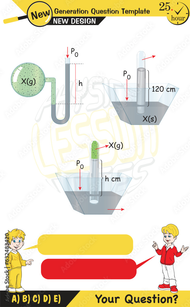 Vector de Stock Physics, pressure and lifting force, archimedes ...