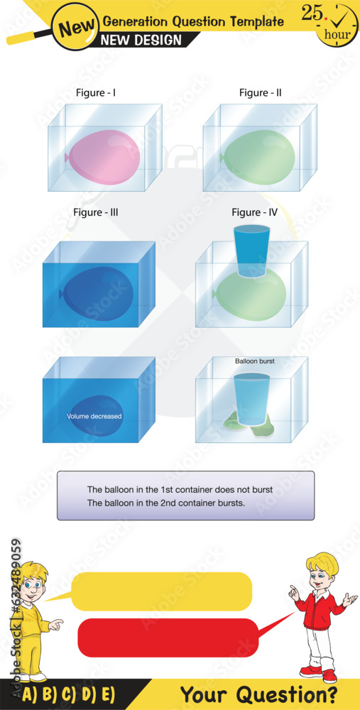 Vector de Stock Physics, pressure and lifting force, archimedes ...