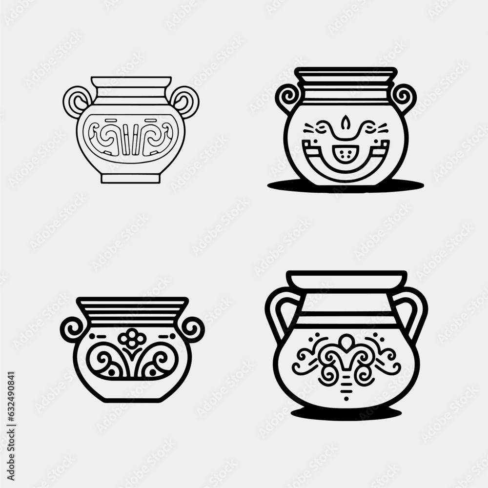 greek greek symbols icons line and outline set of greek greek greek ...