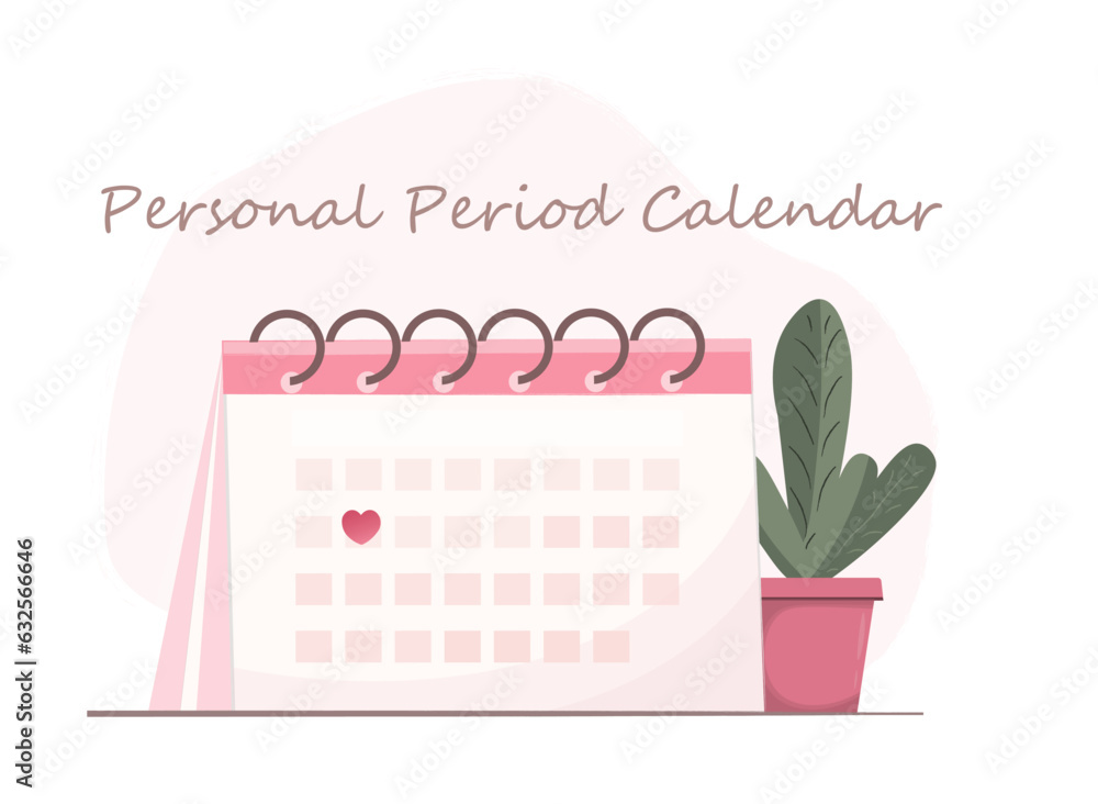 Personal period calendar, calendar for menstruation control and ...