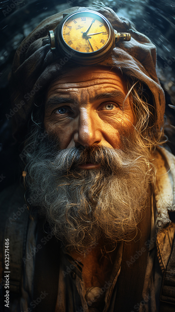 A captivating portrait of an intrepid explorer, driven by curiosity and ...