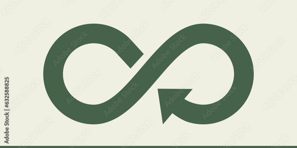 circular economy icon circular arrow process symbol endless loop logo ...