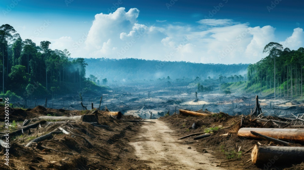 Deforestation. Threats to Earth's Biodiversity and Increasing Carbon ...