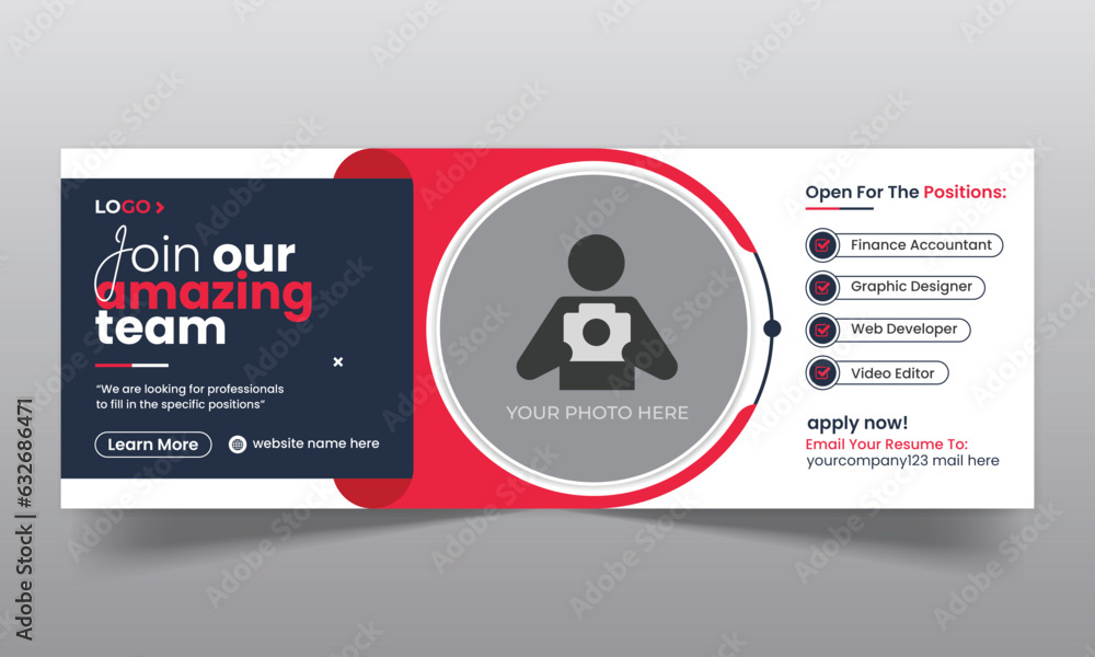 We are hiring job vacancy social media facebook cover and web banner ...