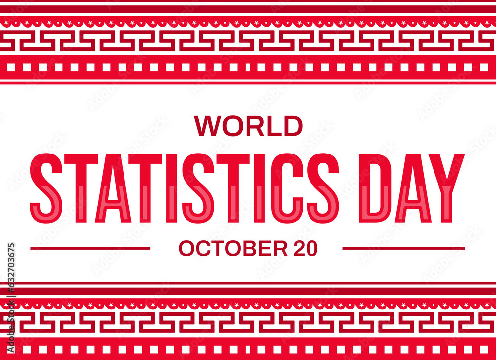 World Statistics Day Wallpaper with modern traditional border in the ...