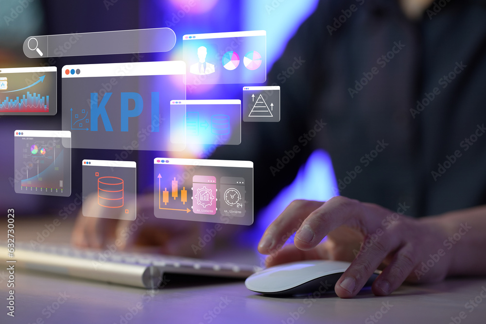 Analytics dashboard of Key Performance Indicator KPI using Business ...