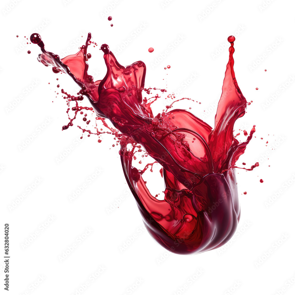 flowing velvet red wine frozen in an abstract futuristic 3d texture ...