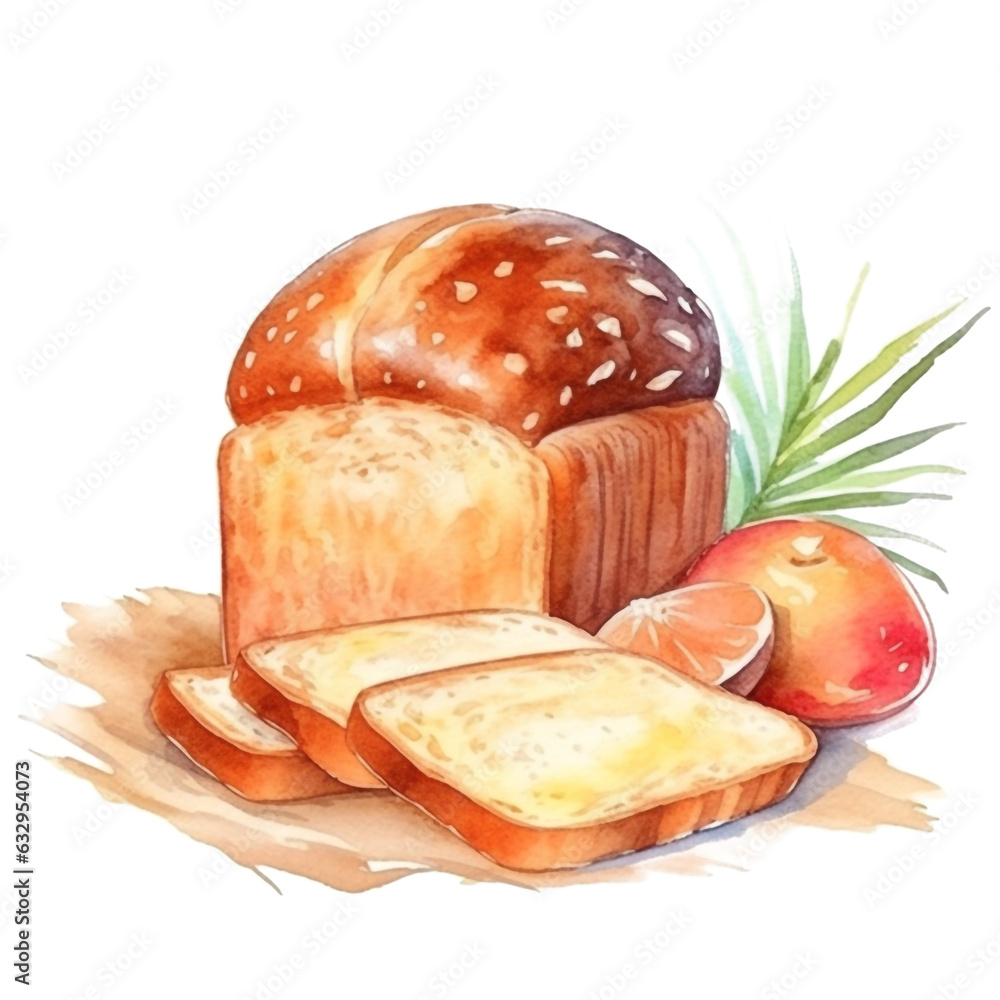 Breakfast Clipart Watercolor Food Clipart Waffles Pancakes Clipart ...