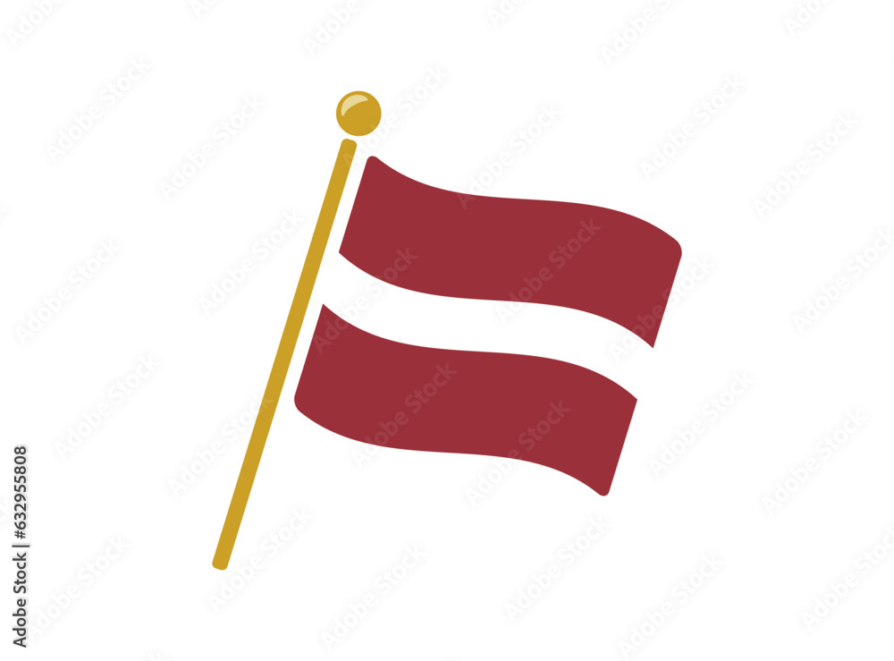 Стоковий вектор ラトビアの国旗アイコン ベクターイラスト | Adobe Stock